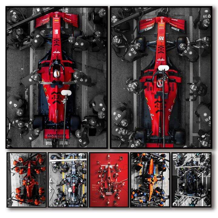 Formula 1 Circuit Team Racing Poster Aesthetic Wall Pop Art F1 Car ...