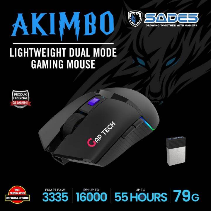 Sades Akimbo Lightweight RGB Dual Mode Gaming Mouse Original | Lazada ...