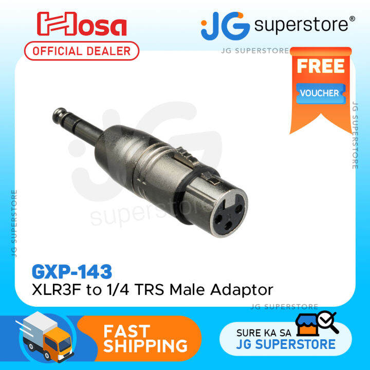 Hosa Technology GXP-143 Stereo Male 1/4 Phone to Female 3-Pin XLR Adapter | JG Superstore ...
