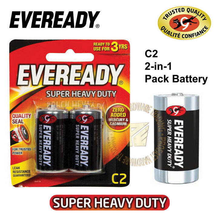 EVEREADY C2 Super Heavy Duty Battery Pack/2pcs | Lazada
