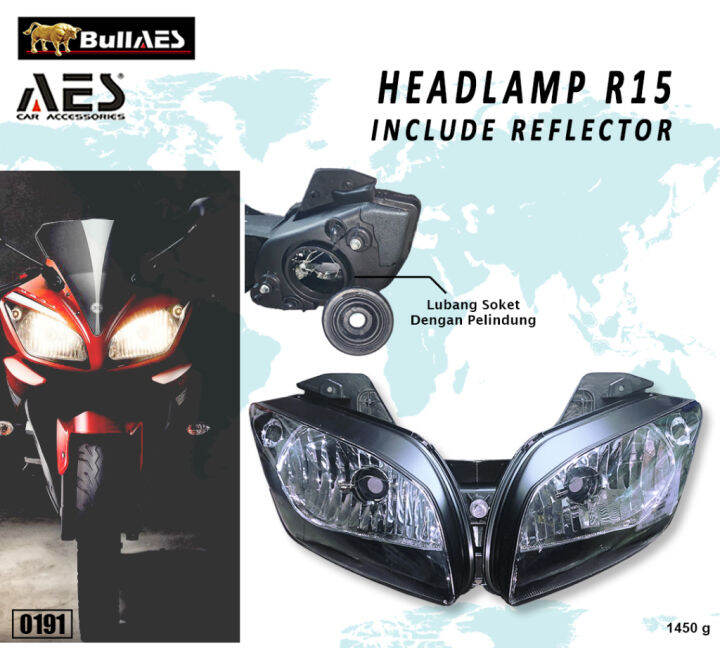 Headlamp Yamaha R15 V1 Aftermarket Produk | Lazada Indonesia