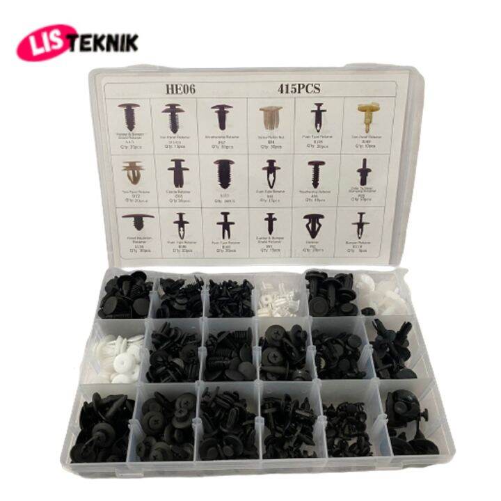 Baut Rivet Mobil Universal isi 415 Baut Klip Plastik / Baut Kancing ...