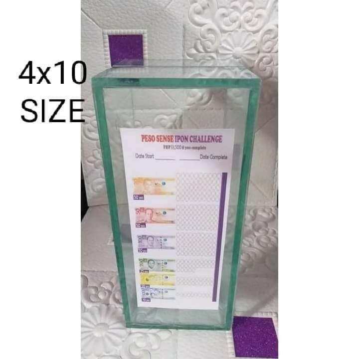 Glass Alkansya 2023 4x10 Clear Ipon Challenge | Lazada PH