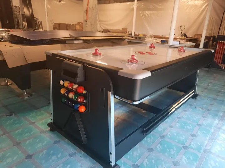 4X7 FT 4 in 1 WITH RACK MULTI GAME TABLE / TABLE TENNIS, AIR HOCKEY ...