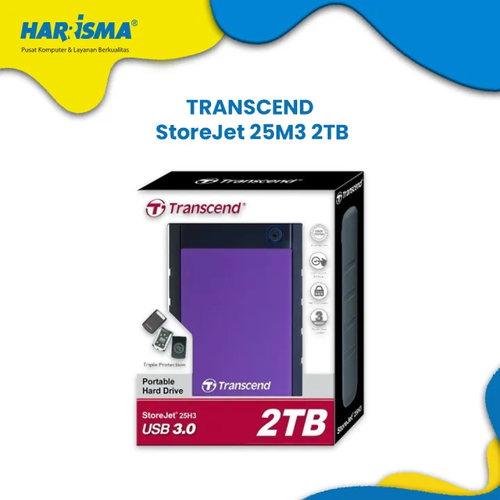 Hardisk External TRANSCEND StoreJet 25M3 2TB | Lazada Indonesia