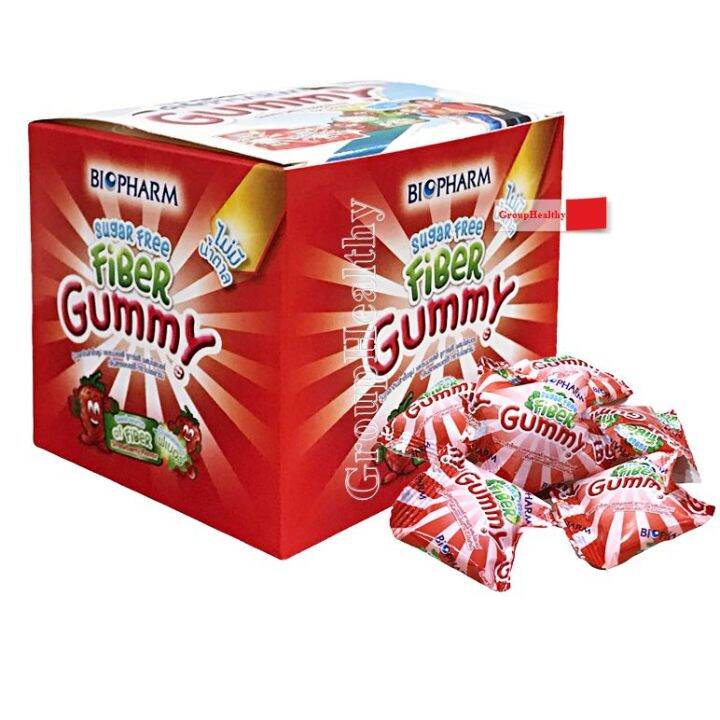 BIOPHARM FIBER GUMMY SUGAR FREE ผลิตภัณฑ์เสริมอาหารรูปแบบขนมวุ้นเจลาติน ...