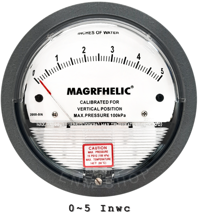 0-5 inch WG เกจวัดแรงดัน MAGRFHELIC | Differential Pressure Gages ใช้ ...