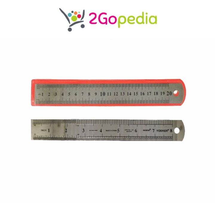 Penggaris Besi/ Garisan Stainless 20 Cm Yoeker Grosir Murah Atk ...
