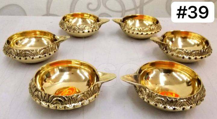 6 Pcs Of Brass / Vengalam Kuber Deep Vilaku | Lazada