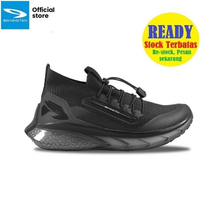 910 Nineten YUKA ACE Sepatu Running - Hitam/Hitam | Lazada Indonesia