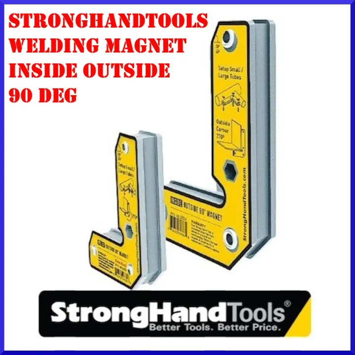 StrongHandTools Welding Magnet Inside/Outside Angle Magnet Combo, 90 ...