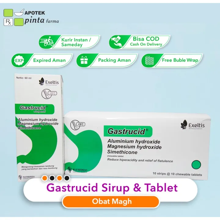 Gastrucid Obat Magh Sirup 60 Ml / 10 Tablet | Lazada Indonesia
