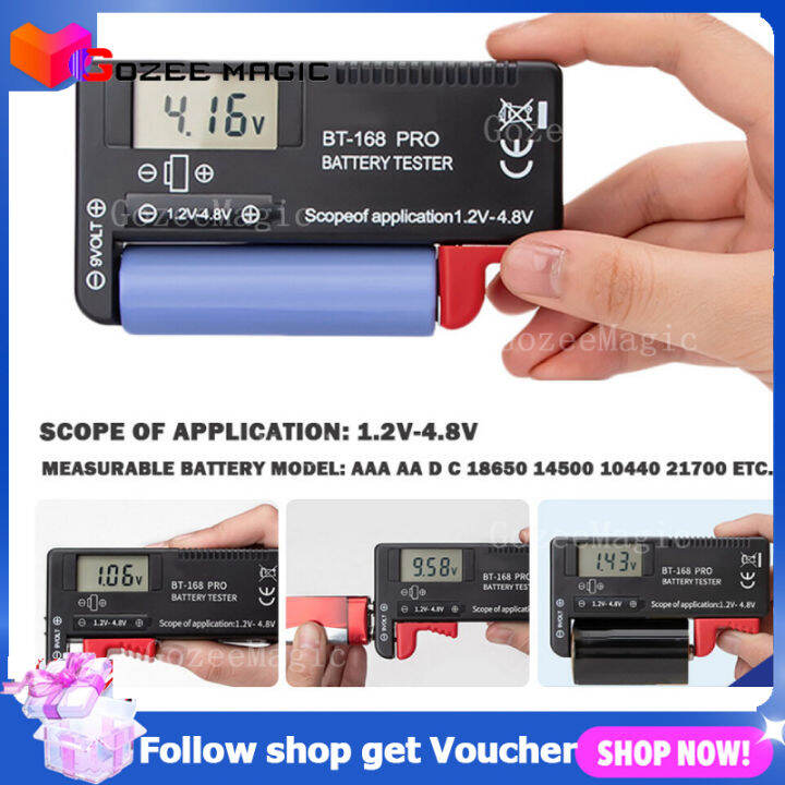 GozeeMagic BT168/BT-168D/BT-168D Pro เครื่องทดสอบแบตเตอรี่ดิจิตอลสากล ...
