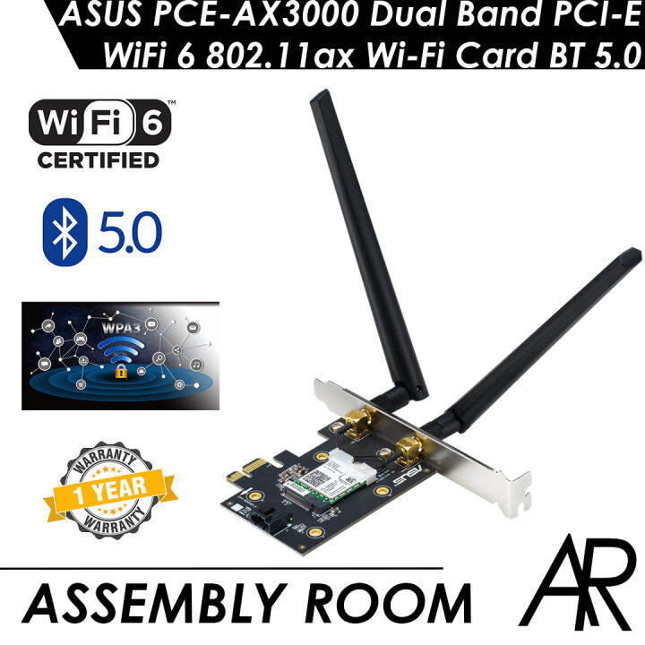 ASUS PCE-AX3000 Dual Band PCI-E WiFi 6 802.11ax Wi-Fi Card, Bluetooth 5 ...