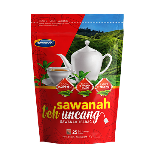 25 uncang teh sawanah dari 100% daun teh asli tanpa pewarna tiruan dan ...