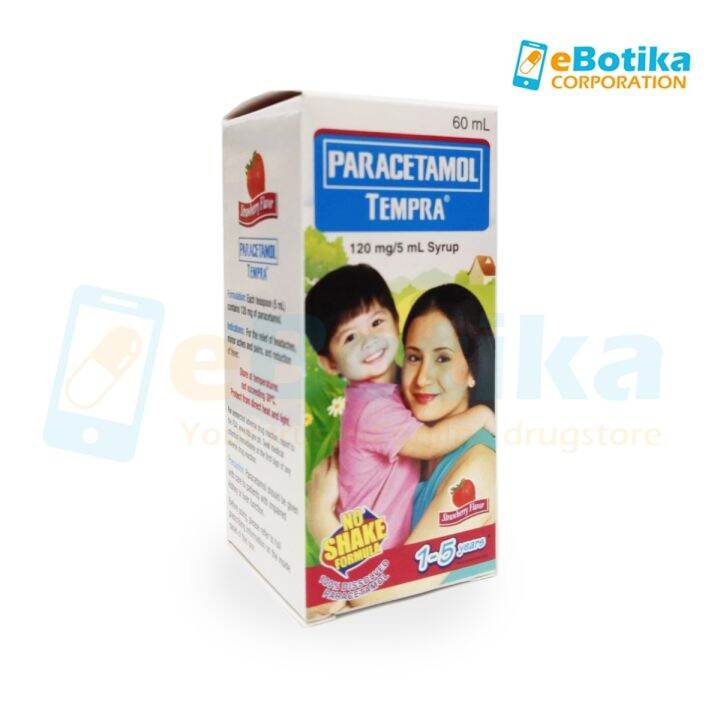 Tempra 1 - 5 years old 120mg/5ml Syrup 60ml - Strawberry Flavor pain ...