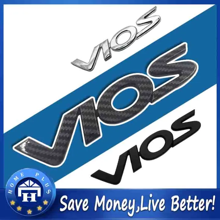 Toyota VIOS Logo Plastic Chrome Rear Bumper Trunk English Alphabet ...