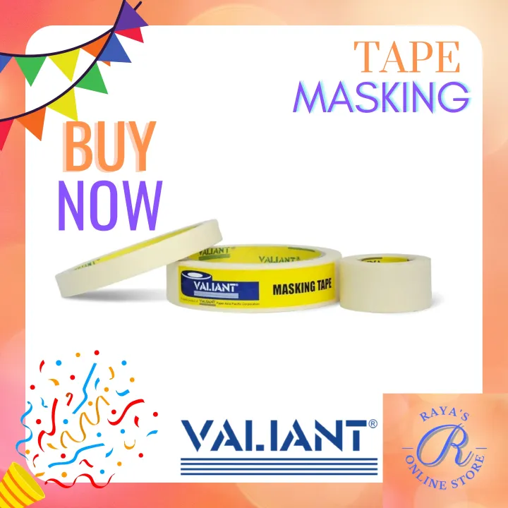 Raya's Bookstore - Valiant Masking Tape / White Paper Adhesive Tape ...