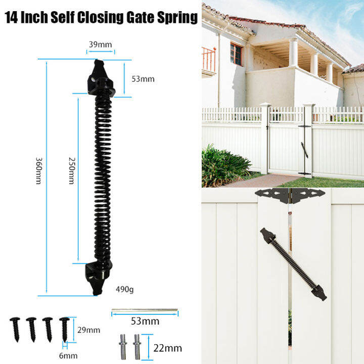 14 Inch Self Closing Gate Spring Hardware Adjustable Metal Spring ...