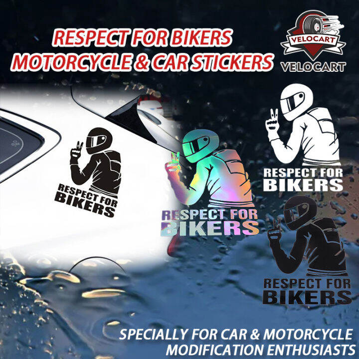 Respect For Bikers Motorcycle Sticker Car Stickers Laser Engraving ...