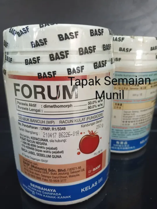 250G Forum BASF 50WP Special Fungicide for Phytophthora & Downy Mildew Racun Kanker Batang ...