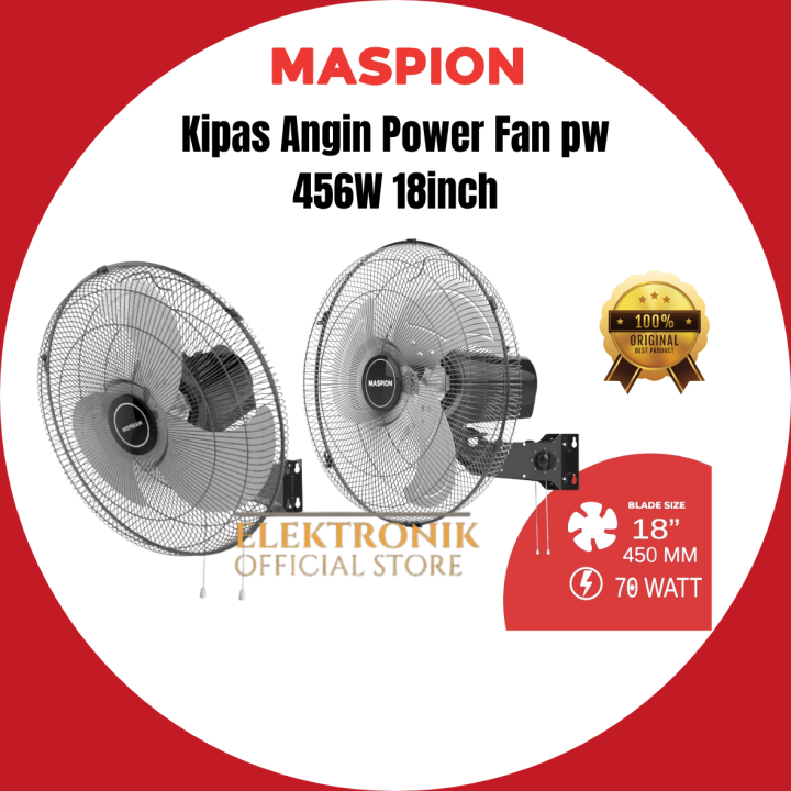 MASPION KIPAS ANGIN POWER FAN PW 456 KIPAS DINDING | Lazada Indonesia