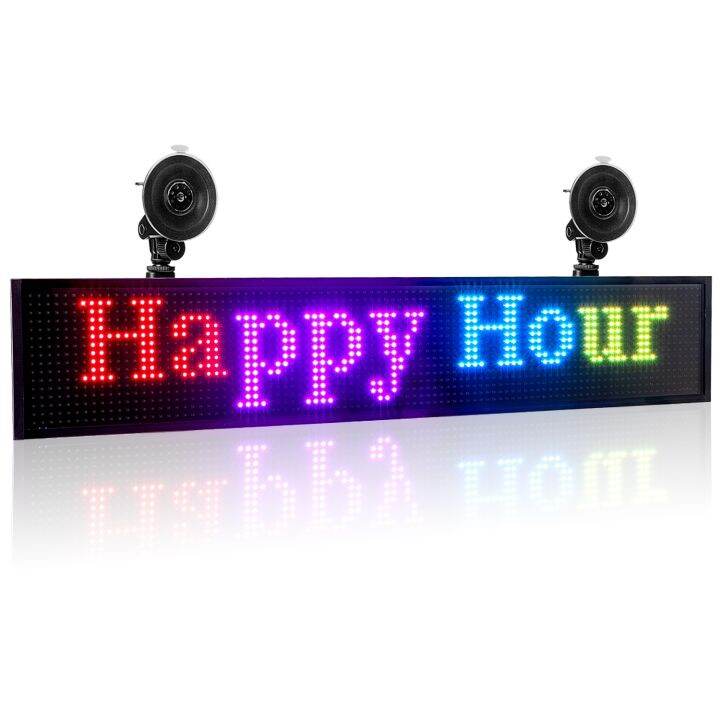 Leadleds 50CM P5 Led Display Screen RGB WiFi Programmable Scrolling ...