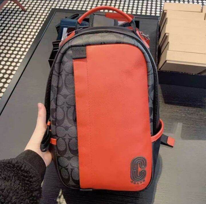 Coach Edge Pack 598 In Colorblock Signature Canvas Men's Leather ...