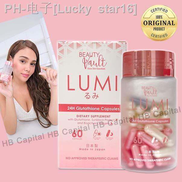 Lumi 24H Skin Whitening Glutathione Capsules by Beauty Vault 60 100 ORIGINAL | Lazada PH