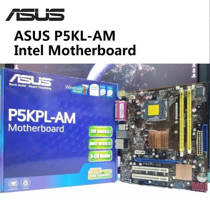 Asus P5KPL-AM Motherboard Support Socket LGA-775 CPU Intel Processor ...