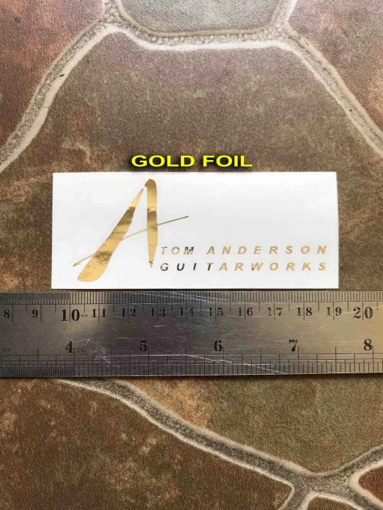 Sticker Tempel Gitar Tom Anderson Guitar Works Design Headstock ...