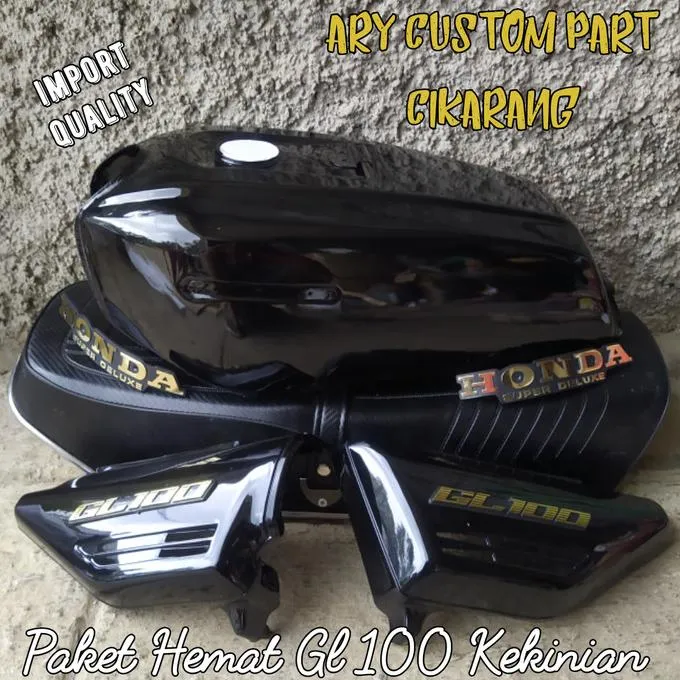 Paket tangki gl 100 set jok gl 100 bok aki gl 100 emblem tangki gl 100 ...