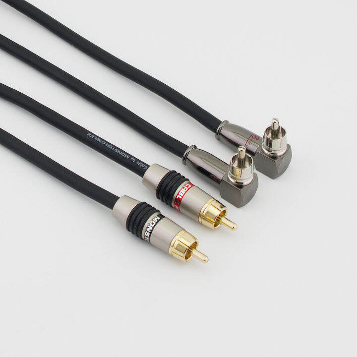 hifi Angle RCA Audio Cable Braid Shield Dual 2RCA to Dual 2RCA for TV ...