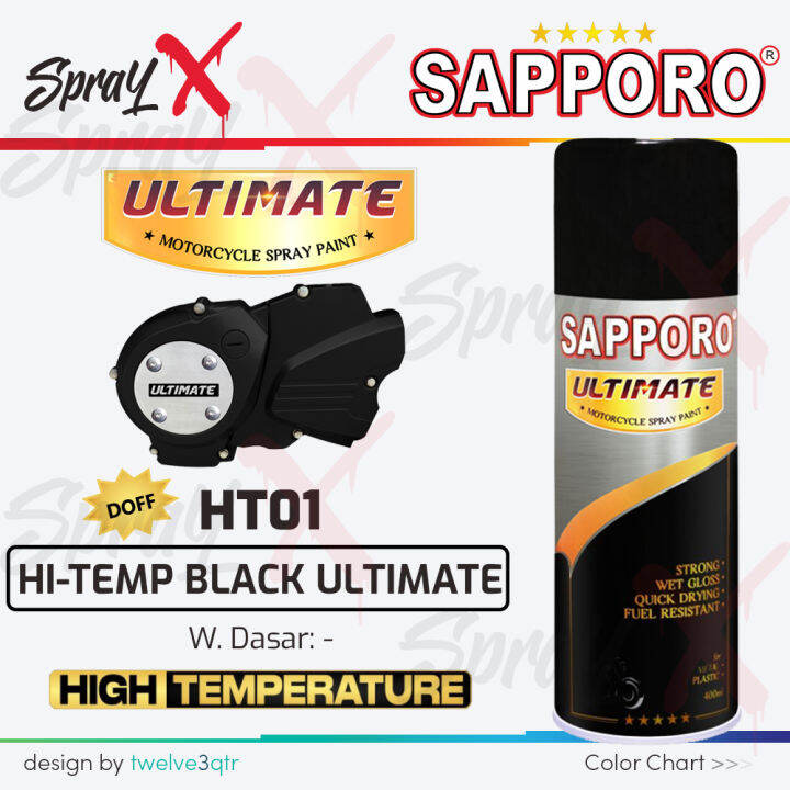 SAPPORO ULTIMATE HI-TEMP BLACK ULTIMATE HT01 / DIJAMIN KUAT UNTUK PART ENGINE | Lazada Indonesia