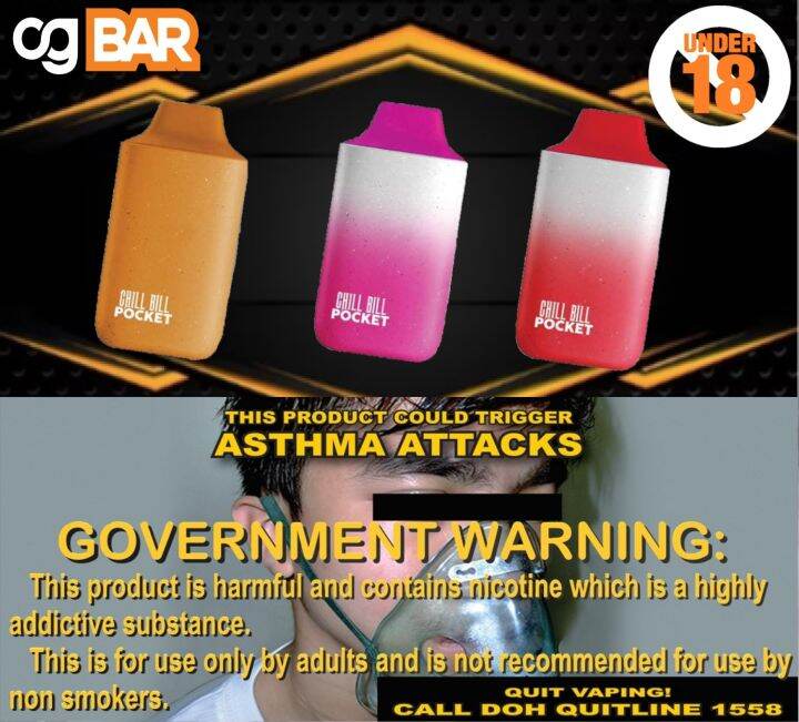 CHILL BILL POCKET 8000PUFFS DISPOSABLE POD | Lazada PH