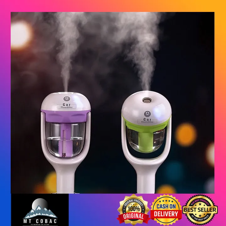 Blue Water Car Air Humidifier(Blue)Mini Ultrasonic Adjustable Angle ...