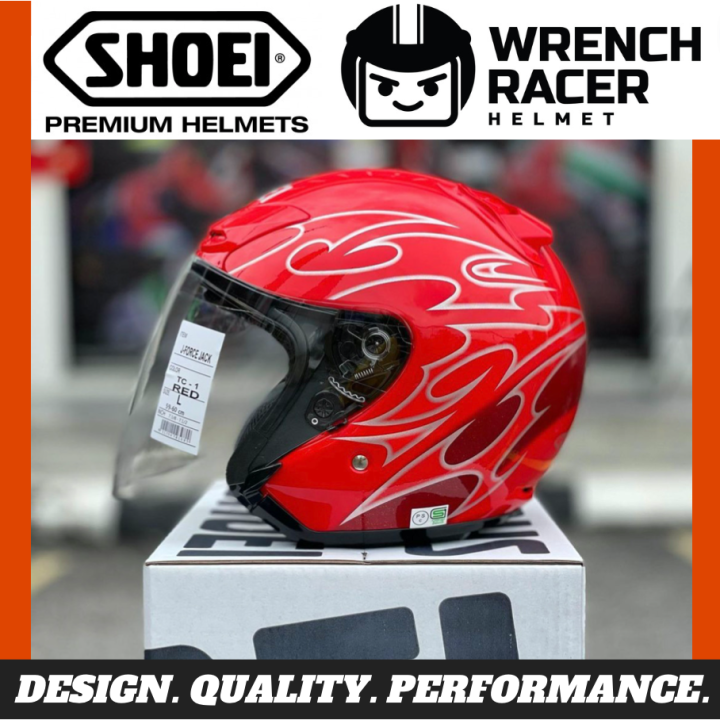 Helmet SHOEI JFORCE 2 / JF2 Jack Red Helmet (1 to 1) | Lazada