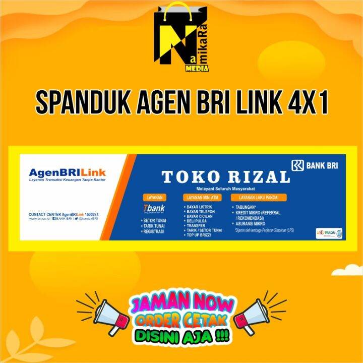 Spanduk Agen BRILink Bisa Custom Desain terbaru / Banner Agen BRILink ...
