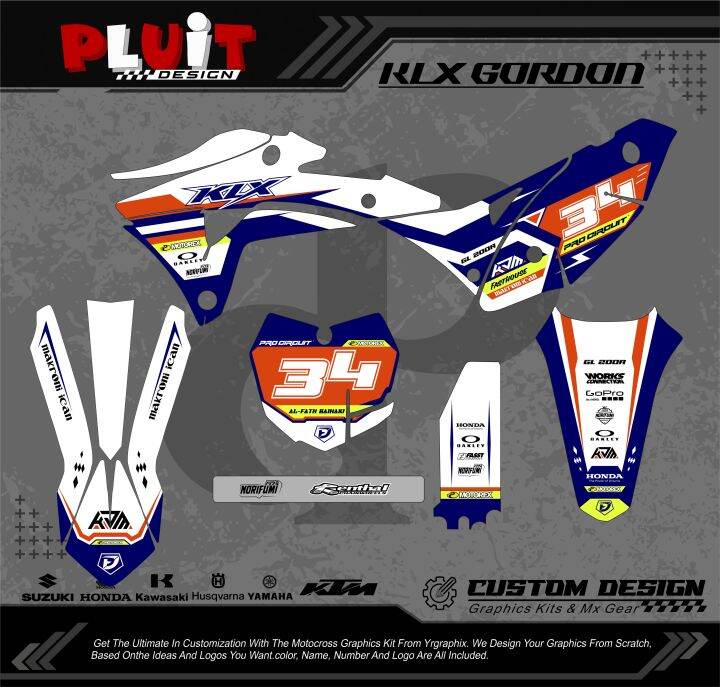Decal Klx Gordon Full Body Stiker Klx Gordon Full Body Dekal Klx Gordon ...
