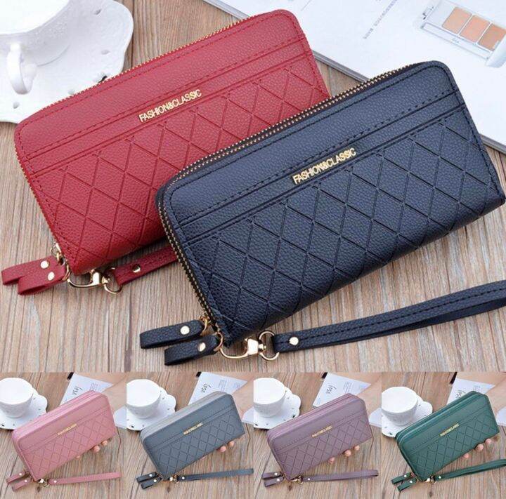 03 Double Zipper clutch Long Wallet For Women | Lazada PH