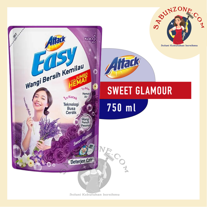Deterjen Cair Refill Attack Easy Sweet Glamour Ungu 750 ml | Lazada ...