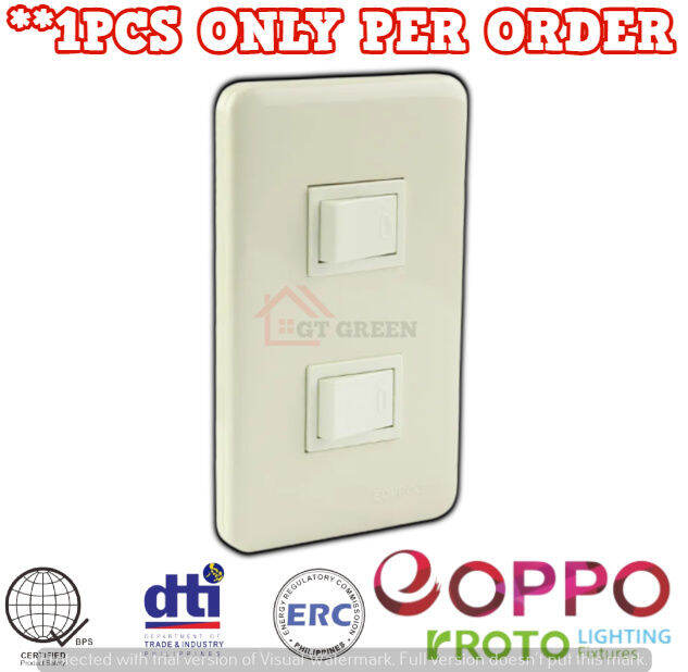 1PCS Classic Series 1-Way Switch in Plate Flush Type (2 GANG) | Lazada PH