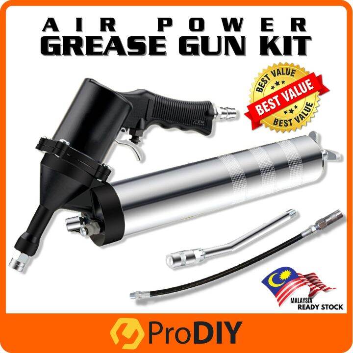 Professional Pneumatic Air Power Grease Gun Kit Automotive Use High ...