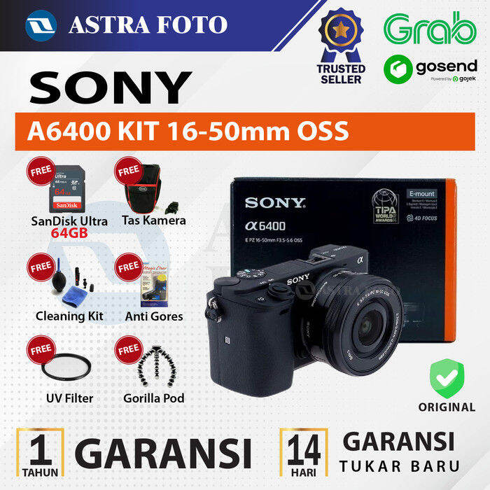 SONY ALPHA A6400 KIT 16-50mm OSS KAMERA MIRRORLESS CAMERA 4K | Lazada Indonesia