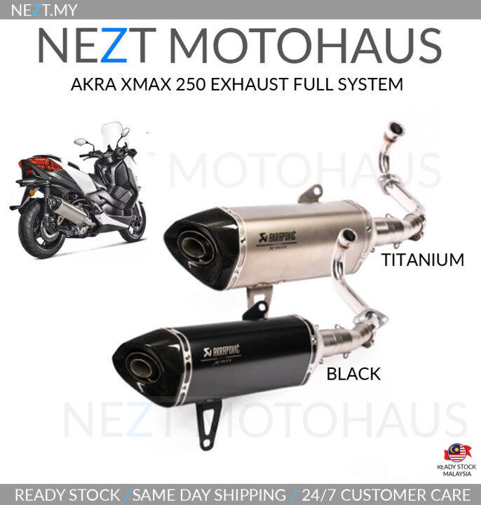 YAMAHA XMAX XMAX250 AKRA FULL SYSTEM TITANIUM / BLACK | Lazada