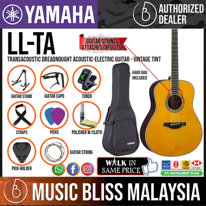 Yamaha LL-TA TransAcoustic Dreadnought Acoustic-Electric Guitar with ...