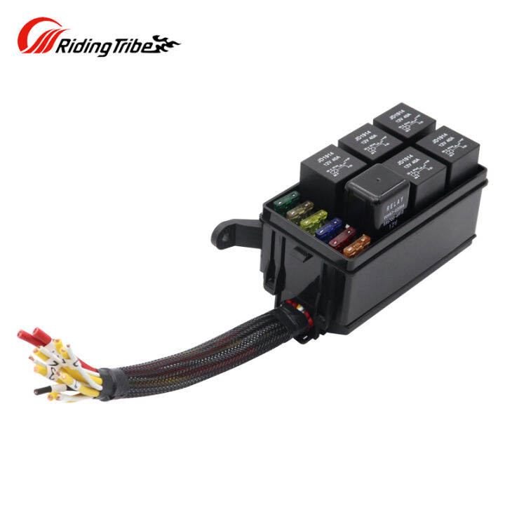 Riding Tribe Automotive Fuse Relay Box Prewired 12V Waterproof Relay ...