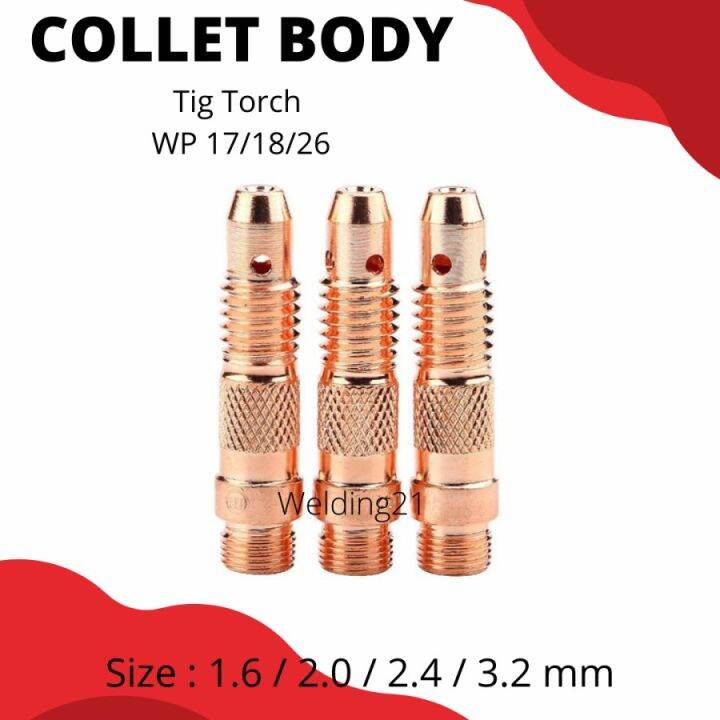 COLLET BODY TIG TORCH ARGON uk 3.2mm | Lazada Indonesia