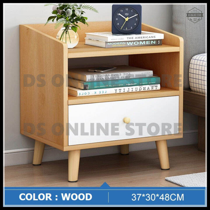 Modern Bedside Table Cabinet Bedroom Table With Drawer/ Rak Bilik Tidur ...
