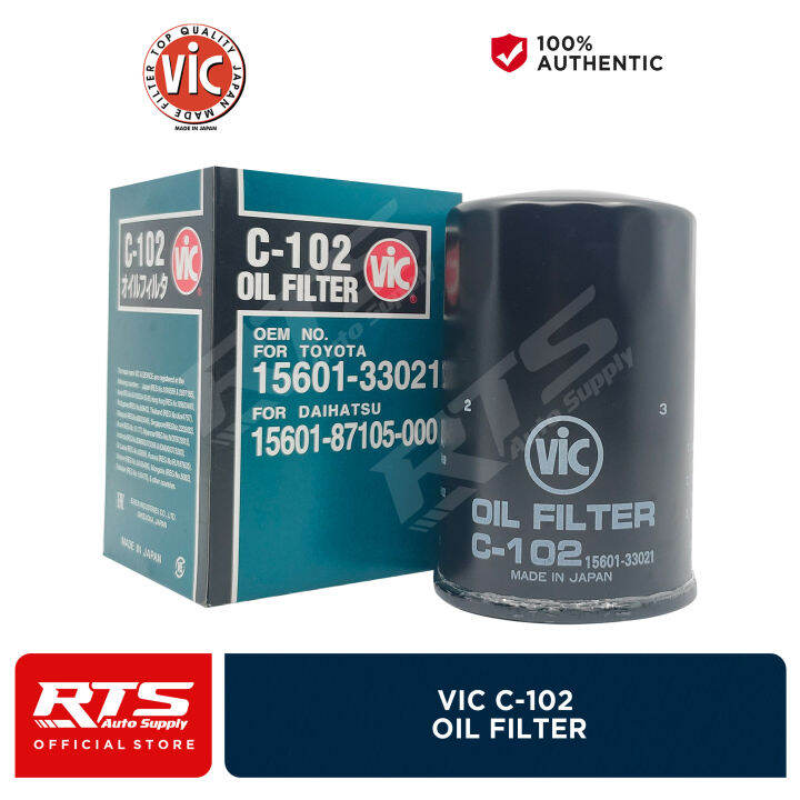 Vic Oil Filter C102 Toyota Hilux / Hiace / Commuter / 3K / 4K / 18R ...